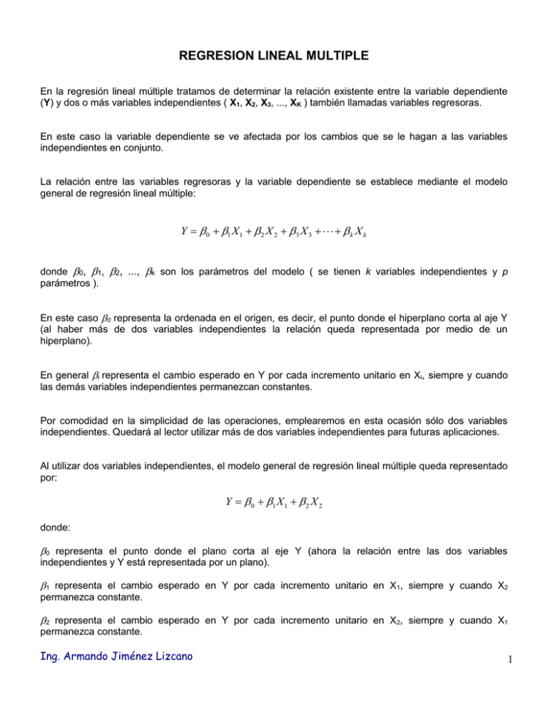 REGRESION LINEAL MULTIPLE
