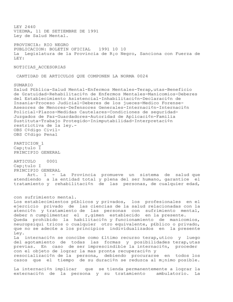 LEY 2440