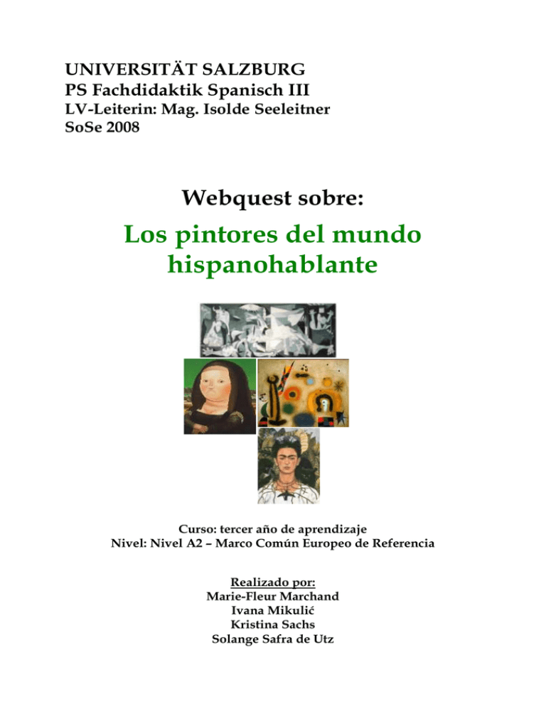 Webquest sobre El arte del mundo hispanohablante