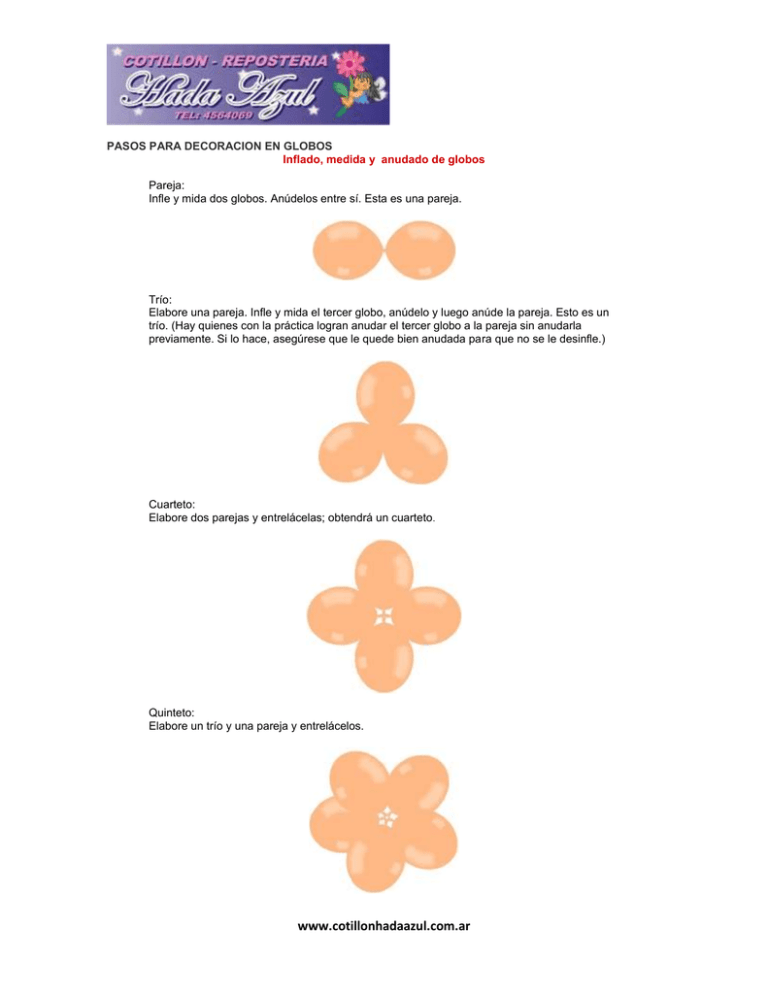 PASOS PARA DECORACION EN GLOBOS