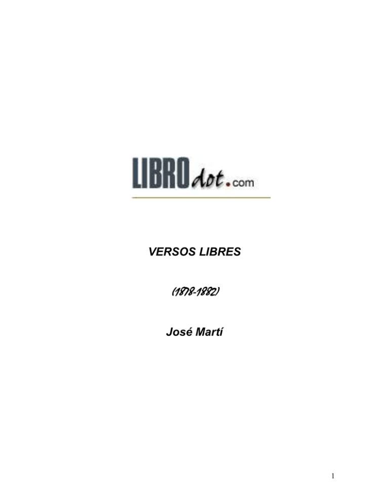 VERSOS LIBRES (1878-1882)