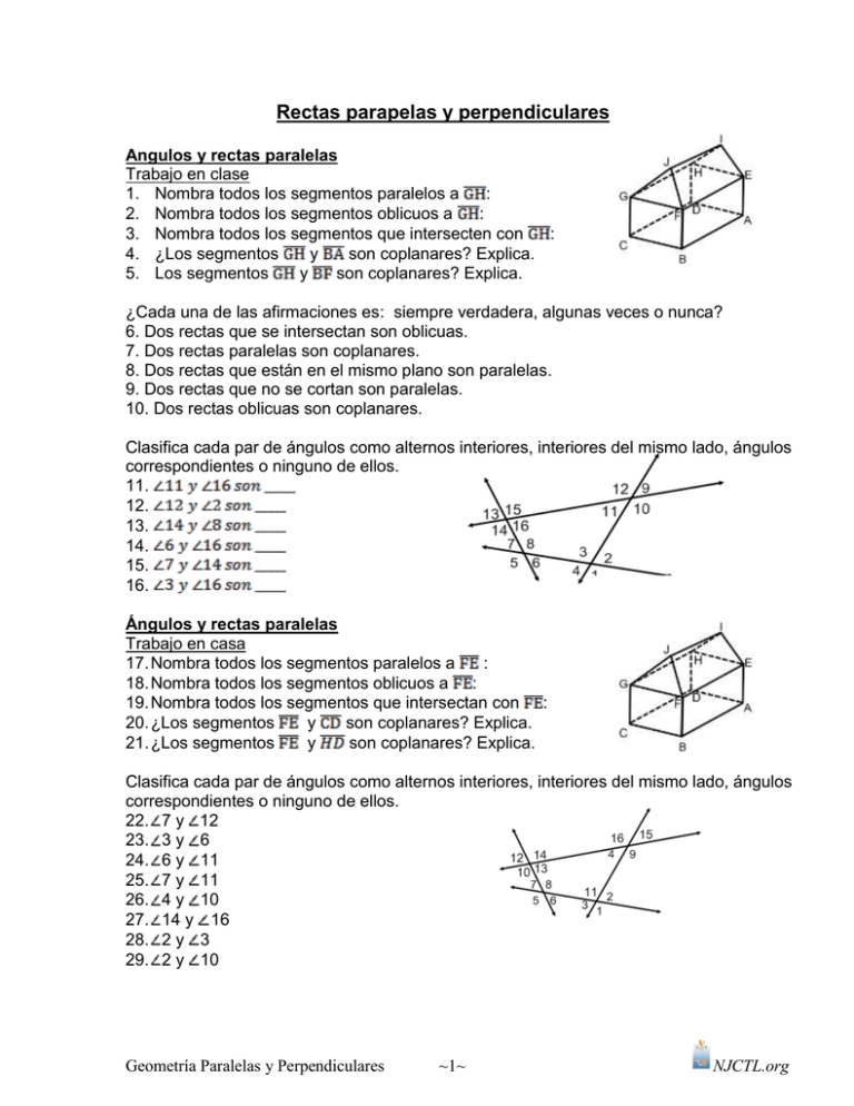 Parallel and Perpendicular Lines