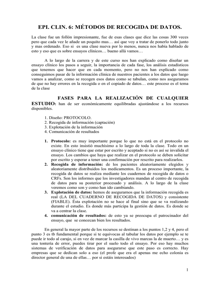 MÉTODOS DE RECOGIDA DE DATOS