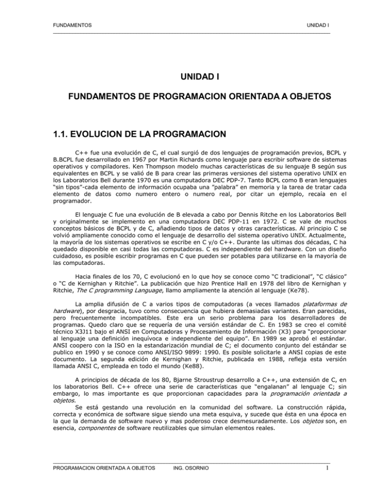 fundamentos de programacion orientada a objetos