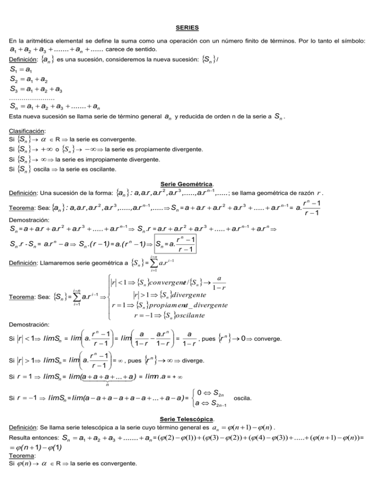 Series con demostraciones
