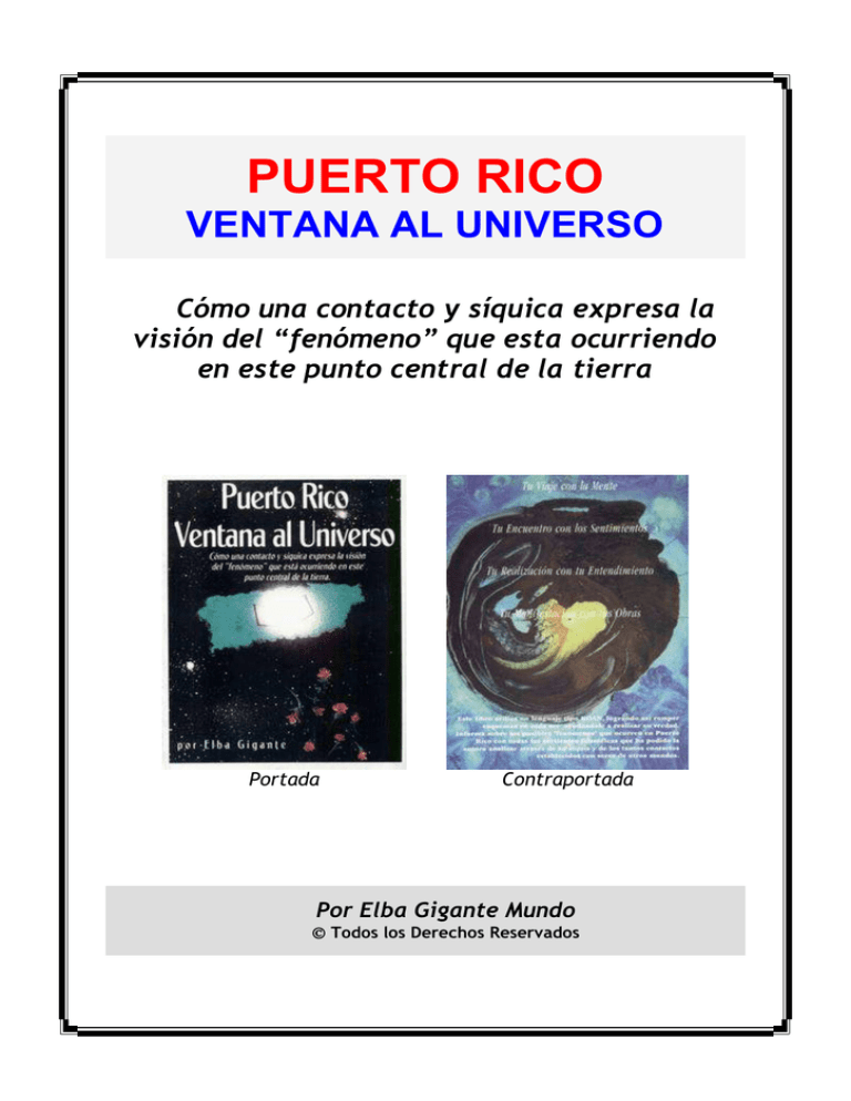 PUERTO RICO: VENTANA AL UNIVERSO