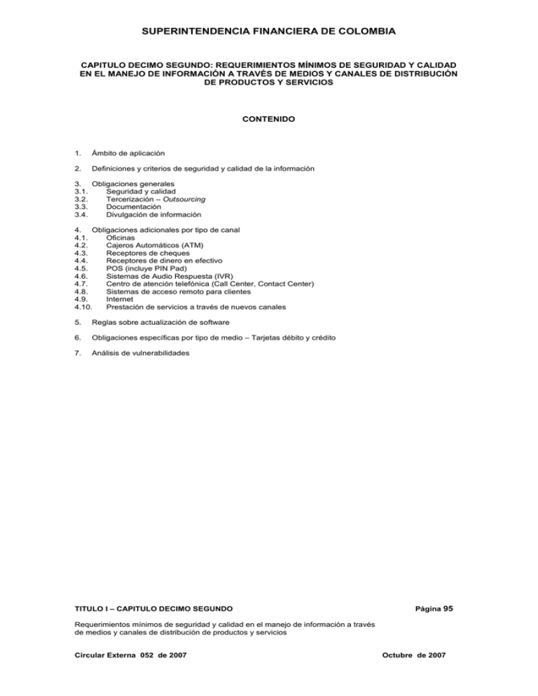 SUPERINTENDENCIA FINANCIERA DE COLOMBIA