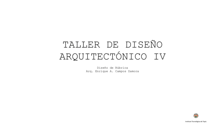 GENERACION DE RUBRICA TALLER DE DIS ARQ IV