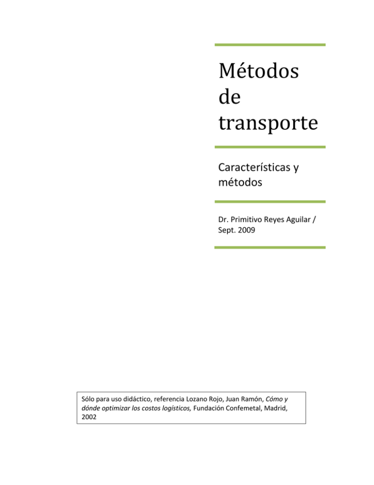 Métodos de transporte