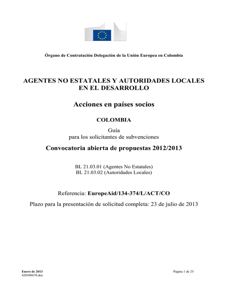 Guía para el solicitante