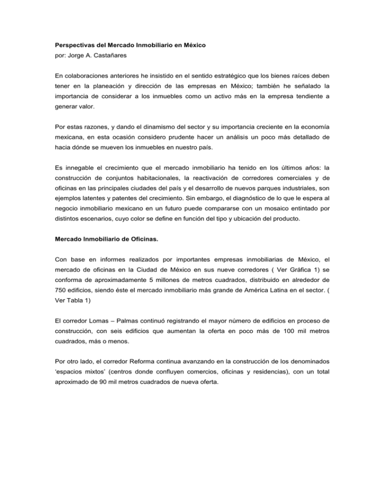 Perspectivas Del Mercado Inmobiliario En México