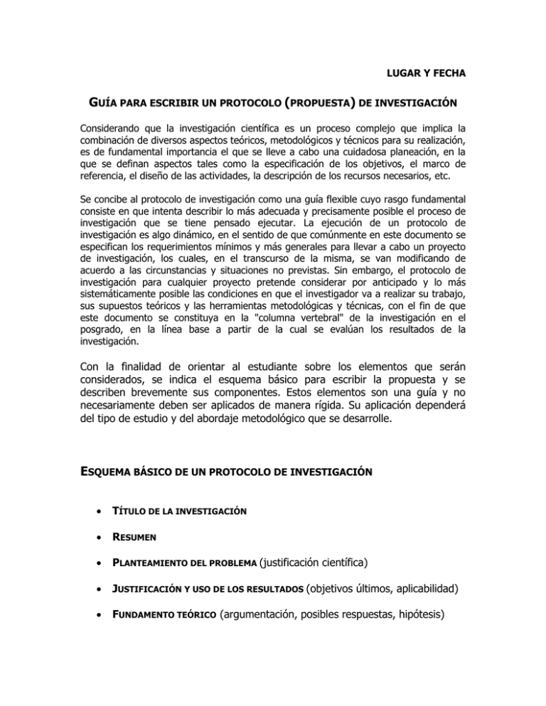 Formato de protocolo de investigación