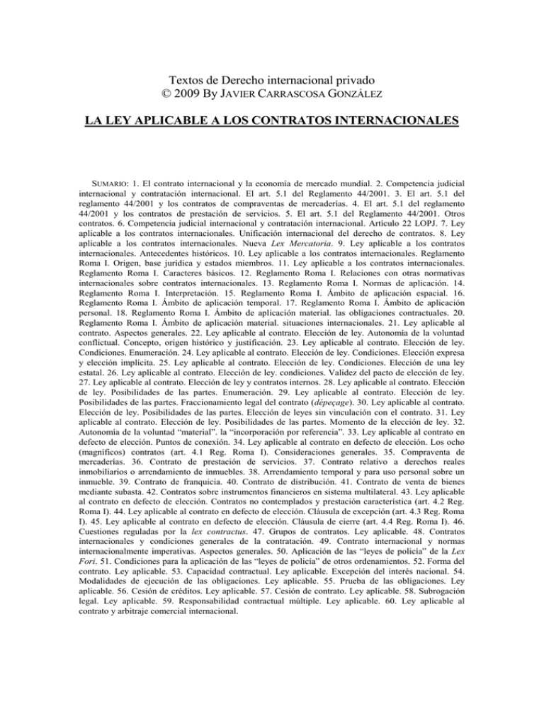 Textos de Derecho internacional privado © 2009 By Javier