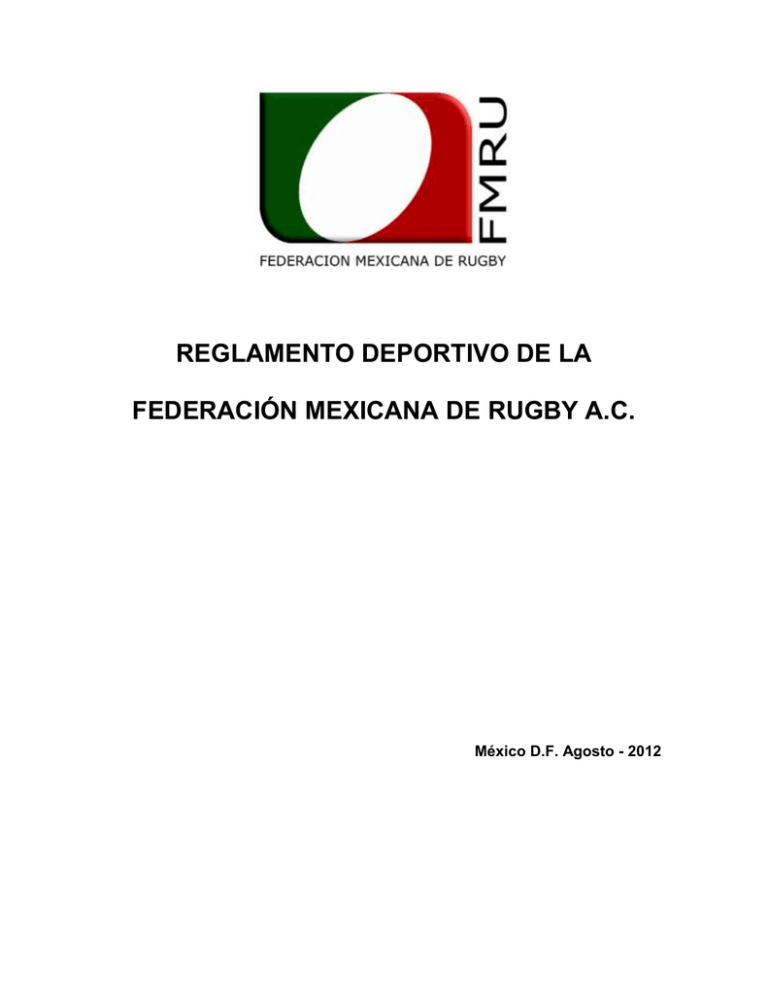 Reglamento Deportivo - Federación Mexicana de Rugby