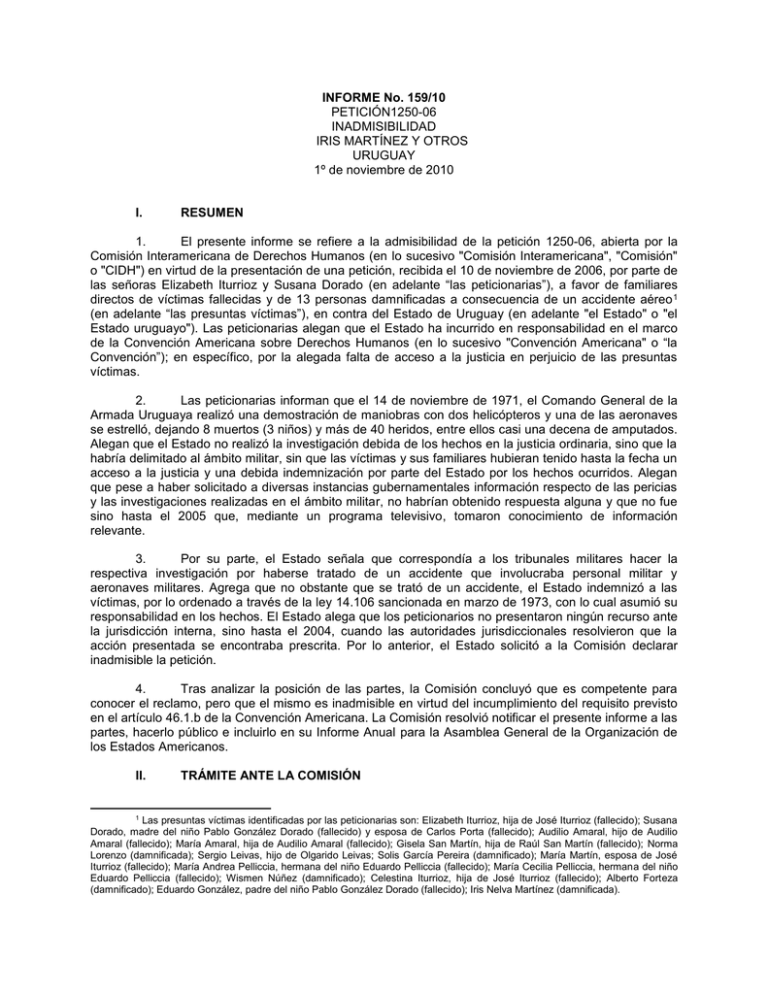 Informe No. 159/10 - Comisión Interamericana de Derechos Humanos