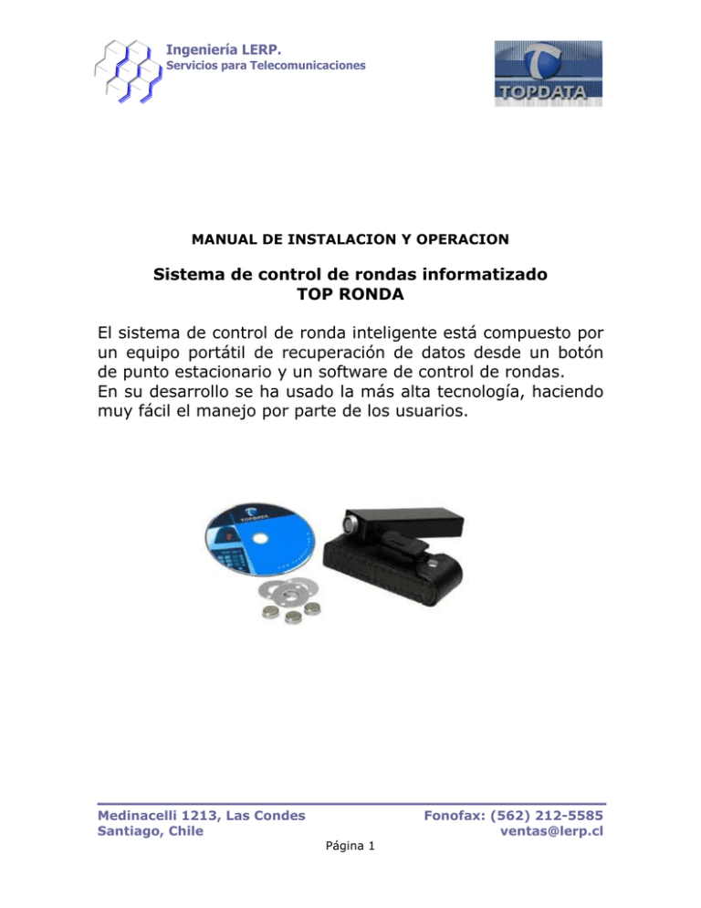 Sistema de control de rondas informatizado TOP RONDA