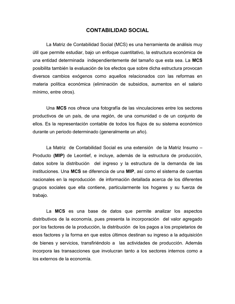 CONTABILIDAD SOCIAL