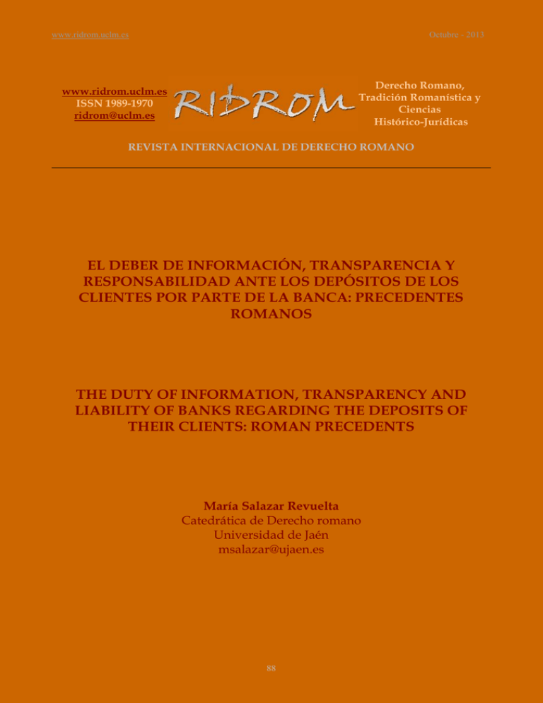 El deber de información, transparencia y responsabilidad ante los