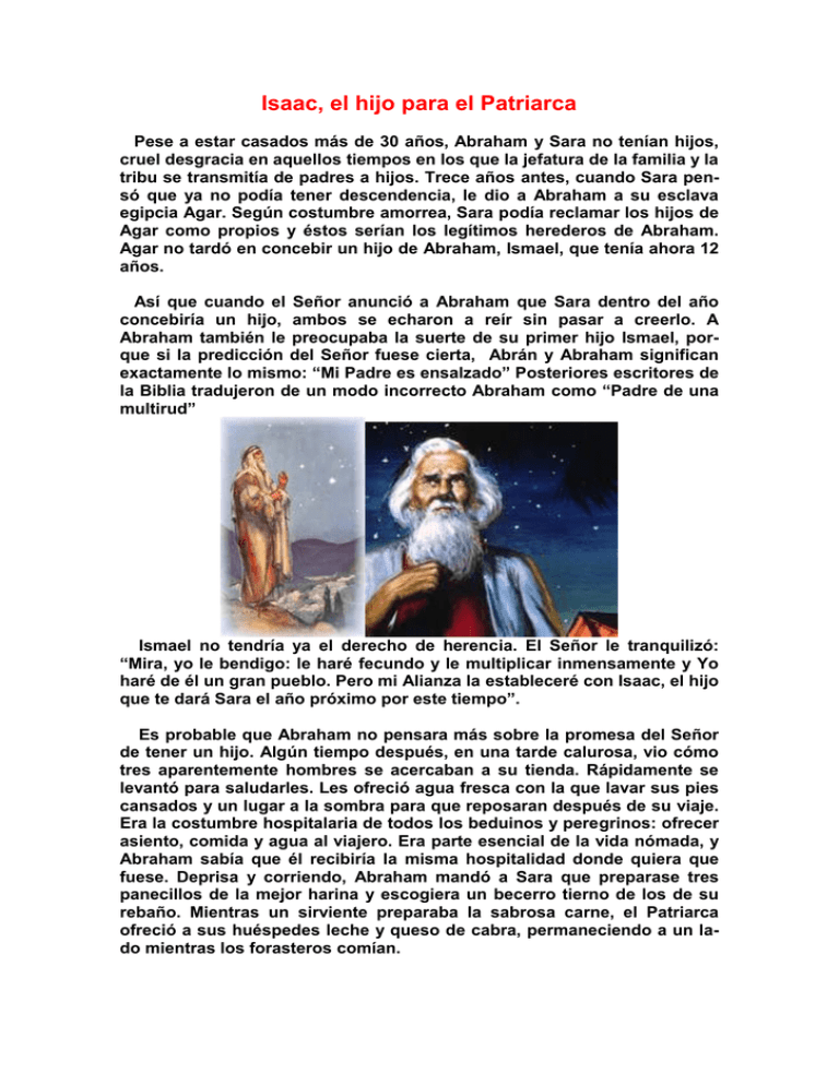 Isaac, el hijo para el Patriarca
