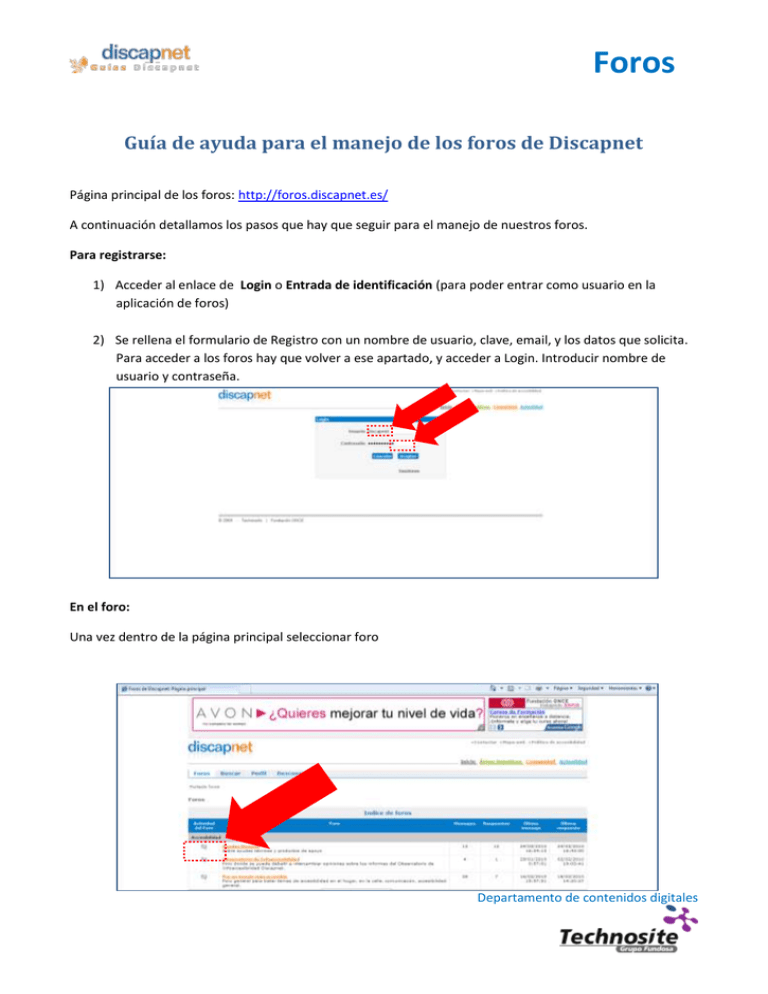 Guía para el manejo de los foros