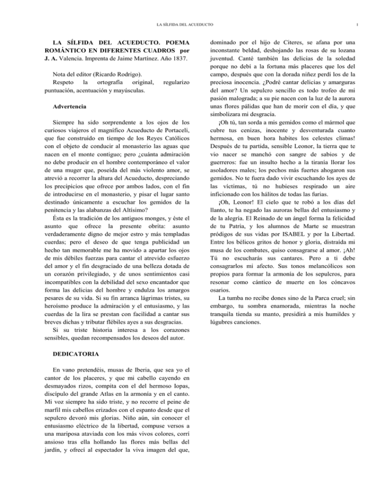 LA SILFIDA DEL ACUEDUCTO