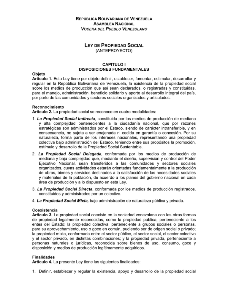 Ley de Propiedad Social