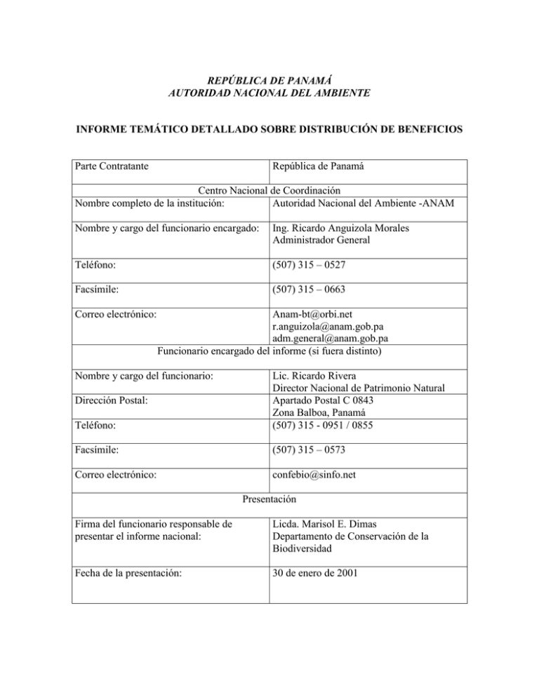informe temático detallado sobre distribución de beneficios
