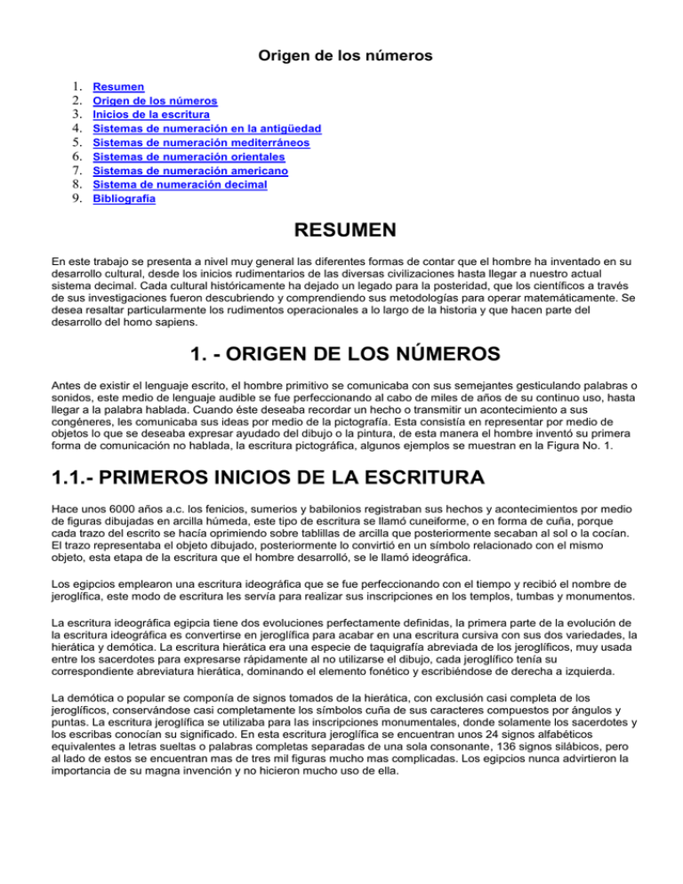 1. - origen de los números