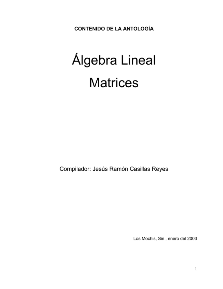 Algebra Lineal Matrices