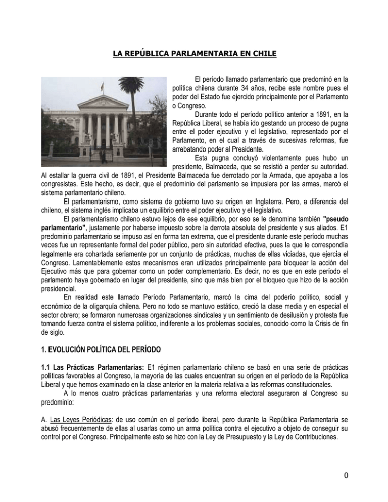 LA REPÚBLICA PARLAMENTARIA
