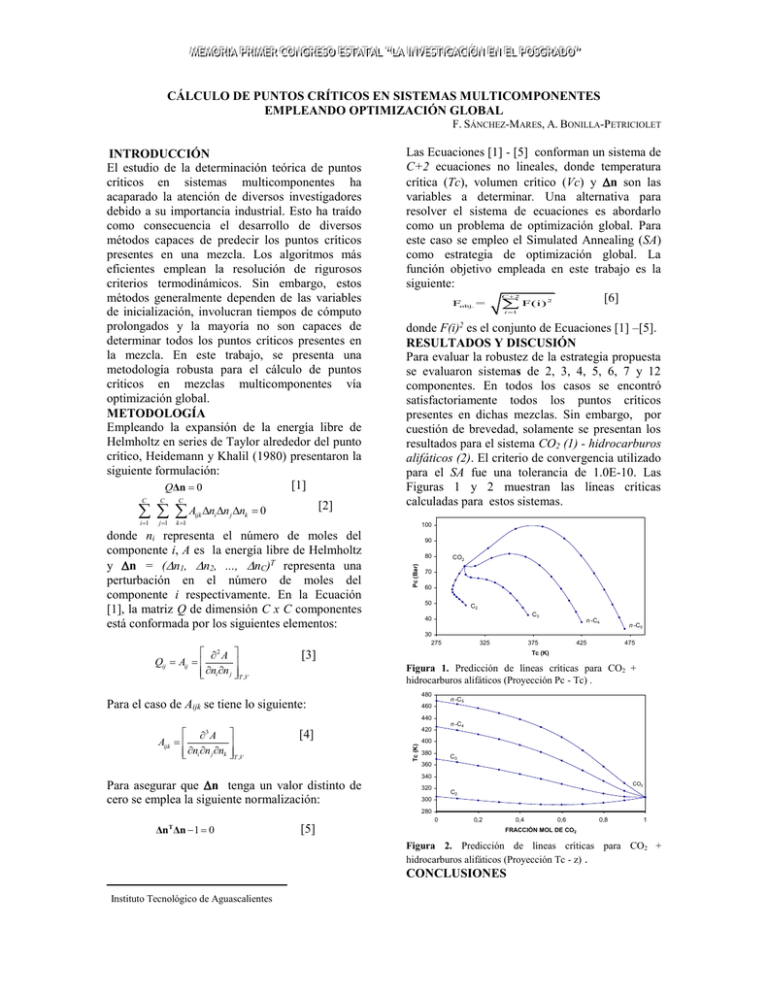cálculo de puntos críticos en sistemas multicomponentes