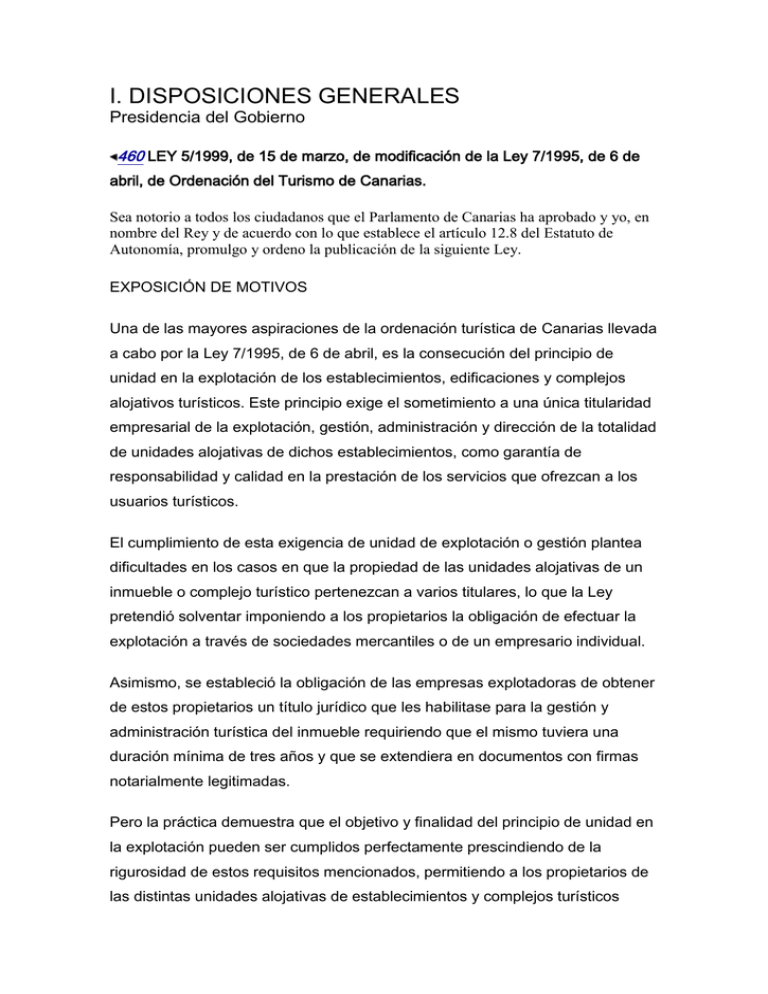 Ley 5/1999, de 15 de marzo