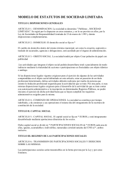 modelo de estatutos de la sociedad limitada nueva empresa