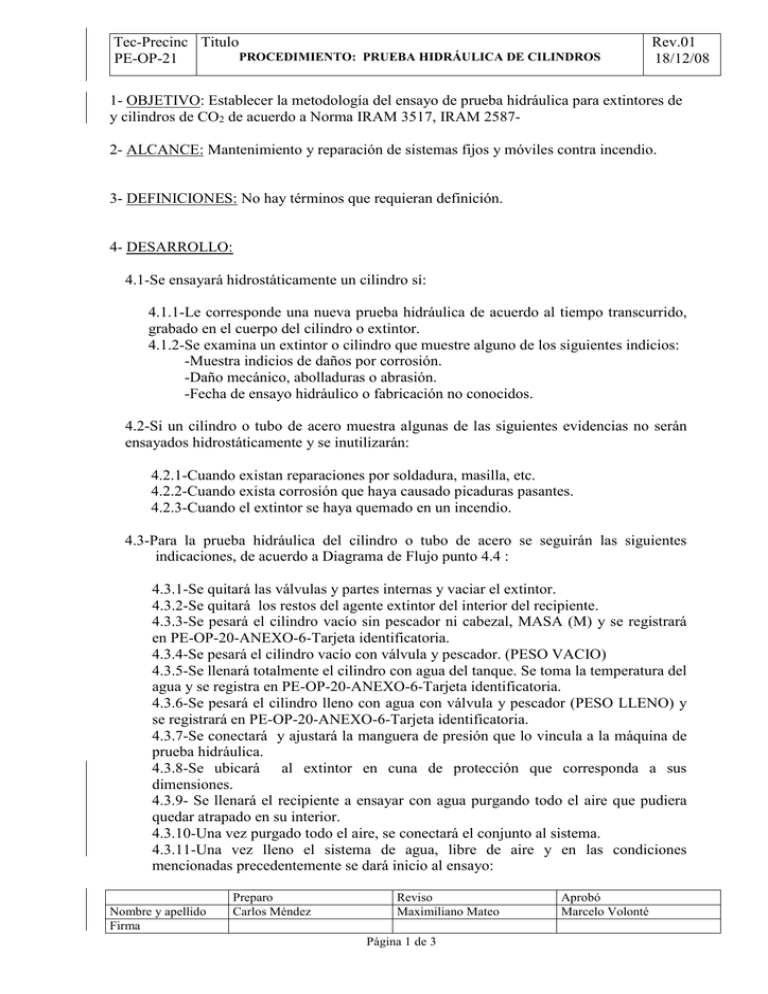 PE-OP-21- Prueba hidraulica de cilindros Rev.01