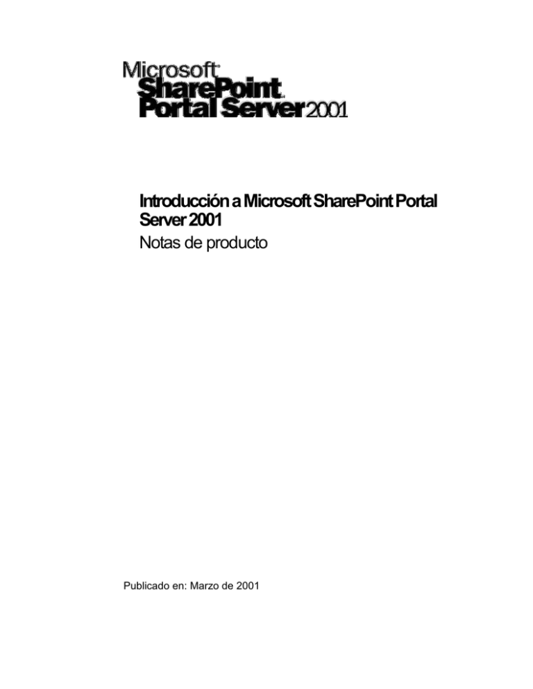 ¿Qué es SharePoint Portal Server?