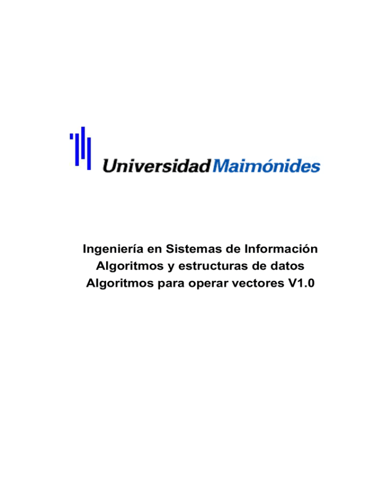Algoritmos para operar vectores V1.0