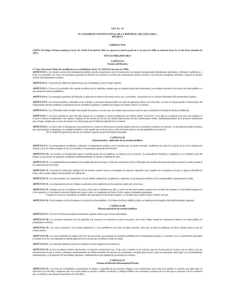 Código Civil no 63