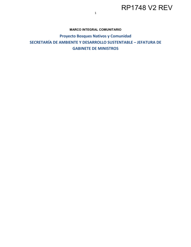 3) Objetivos y aspectos clave de este Marco Integral Comunitario