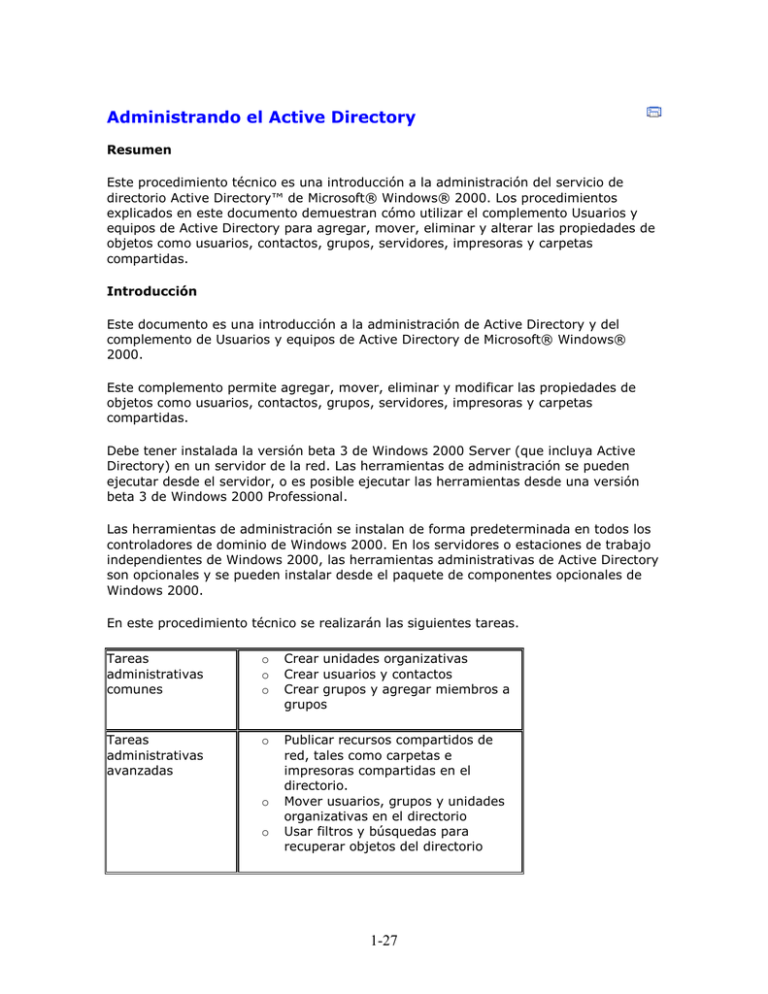 Administrando el Active Directory