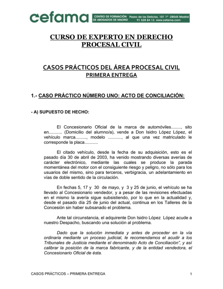 CURSO DE EXPERTO EN DERECHO PROCESAL CIVIL