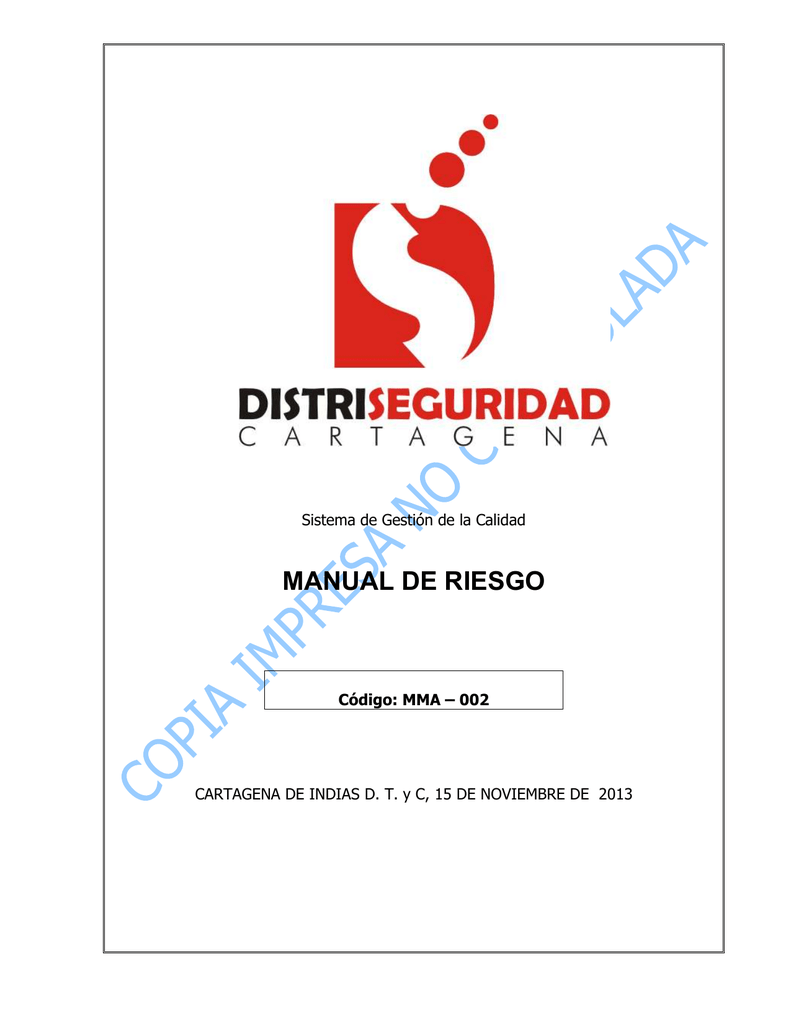 MANUAL DE RIESGO
