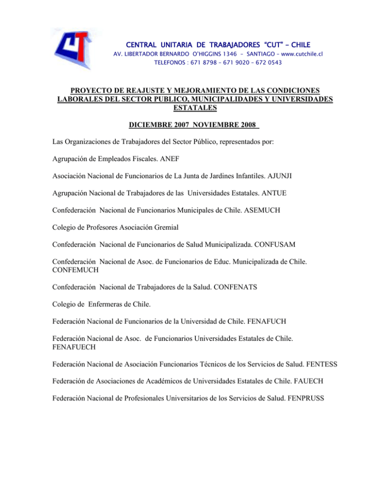 central unitaria de trabajadores “cut” - chile