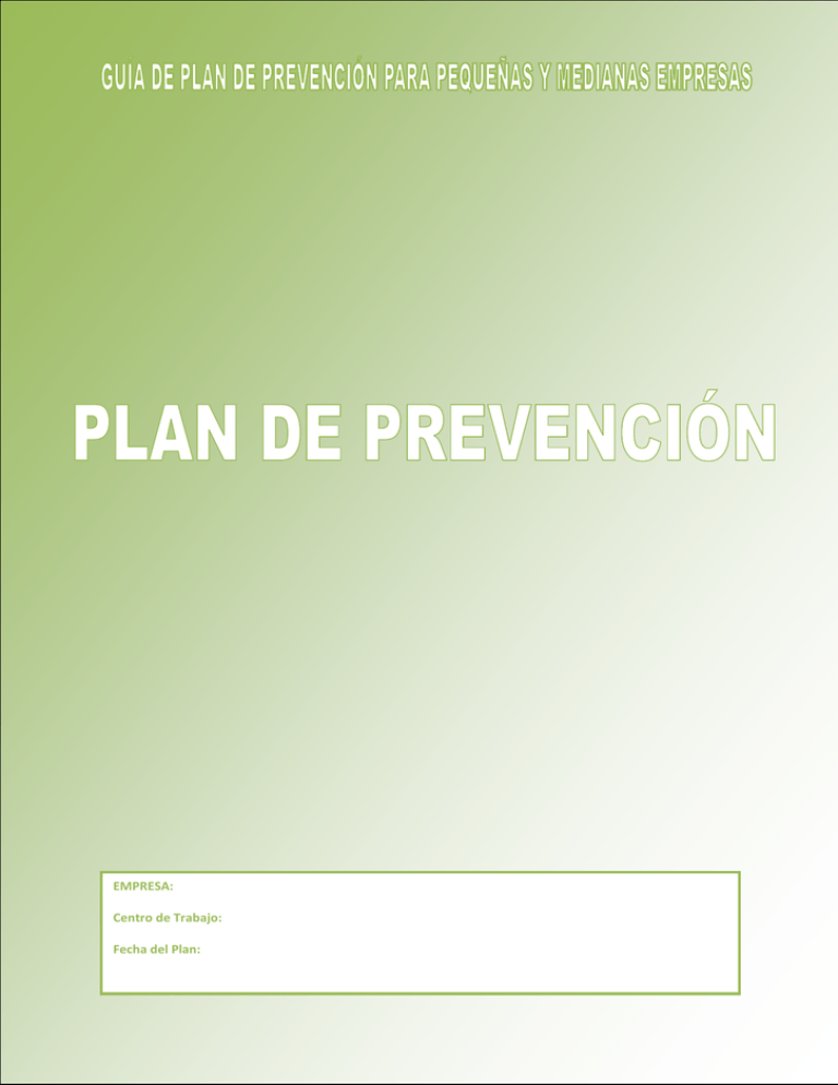 Plan de Prevención de Riesgos