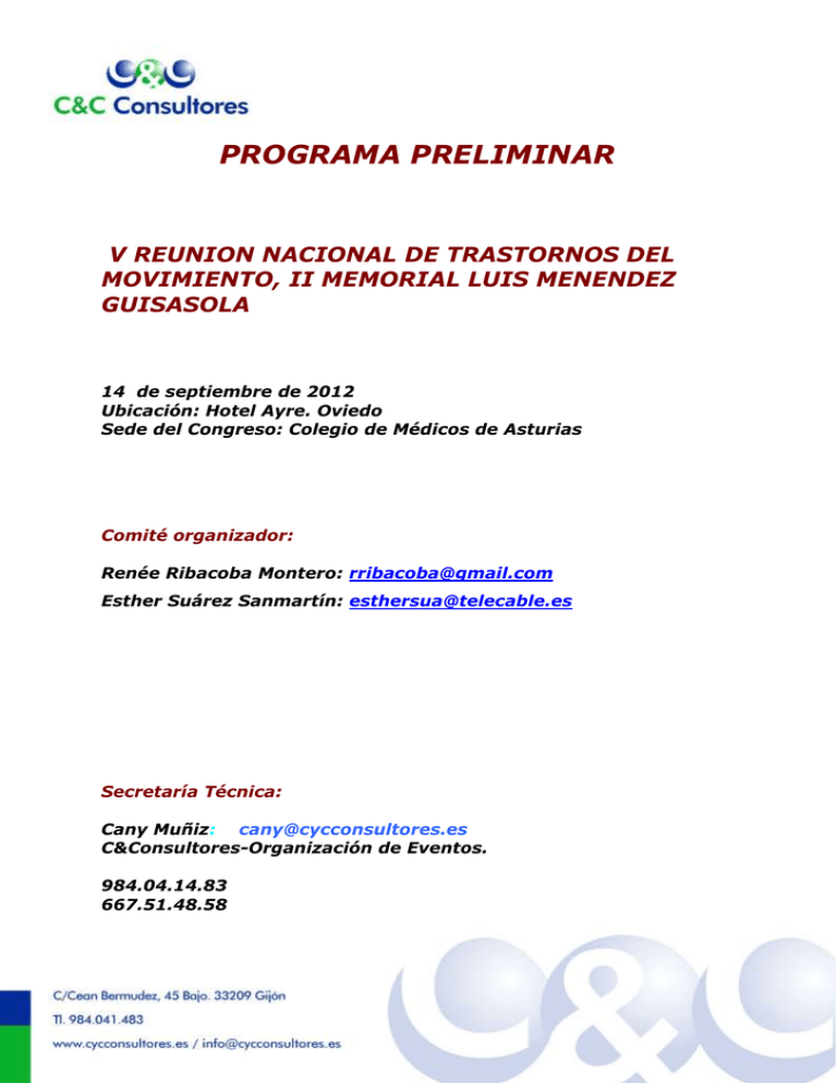 programa preliminar - Grupo de Estudio de Trastornos del Movimiento