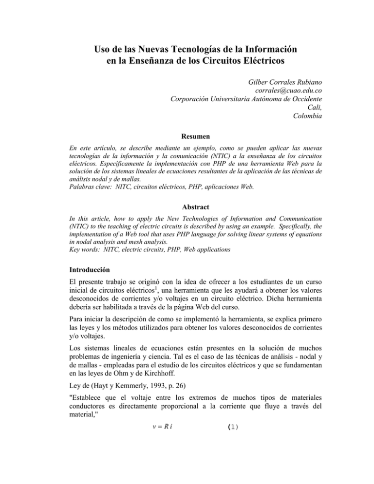 USO DE LAS NUEVAS TECNOLOGÍAS DE LA INFORMACIÓN