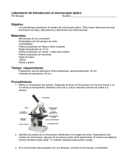 Reglas para el uso del microscopio