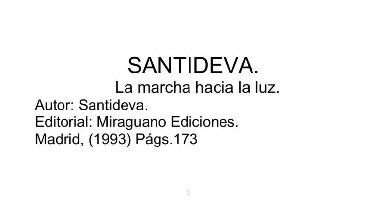 SANTIDEVA - Budismo libre y laico
