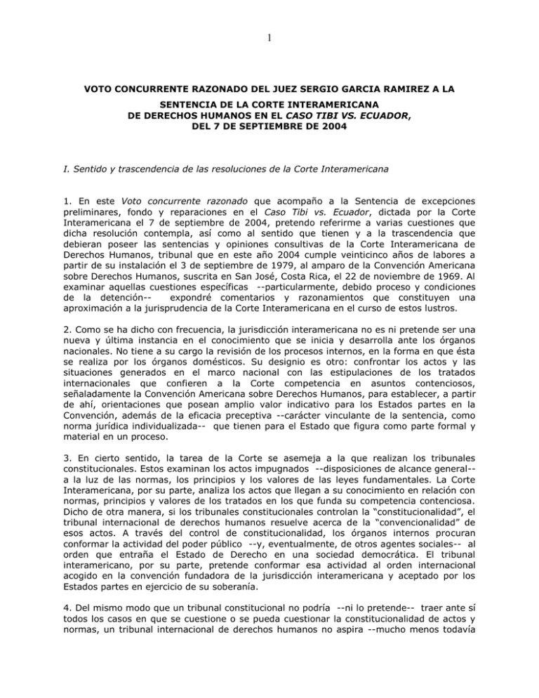 Voto Concurrente del Juez García Ramirez