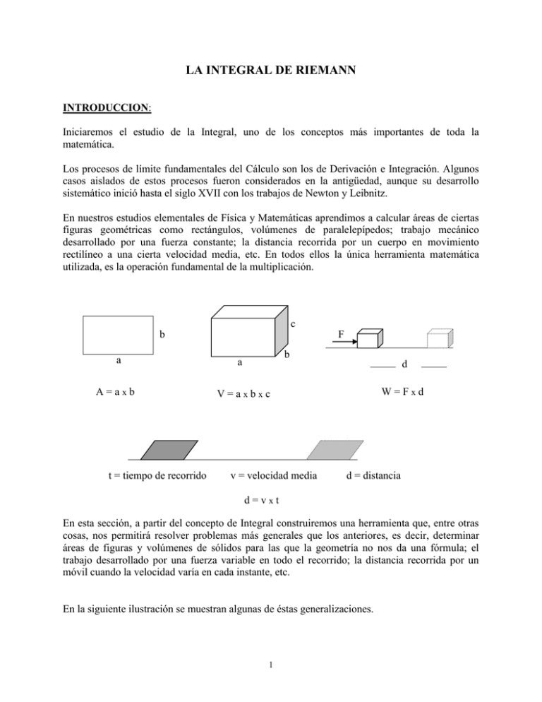 LA INTEGRAL DE RIEMANN