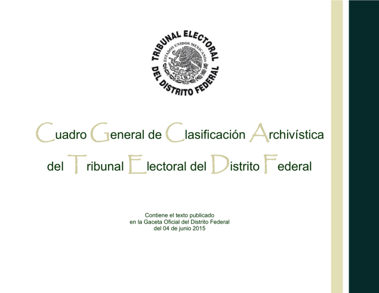 Cuadro General de Clasificación Archivística del